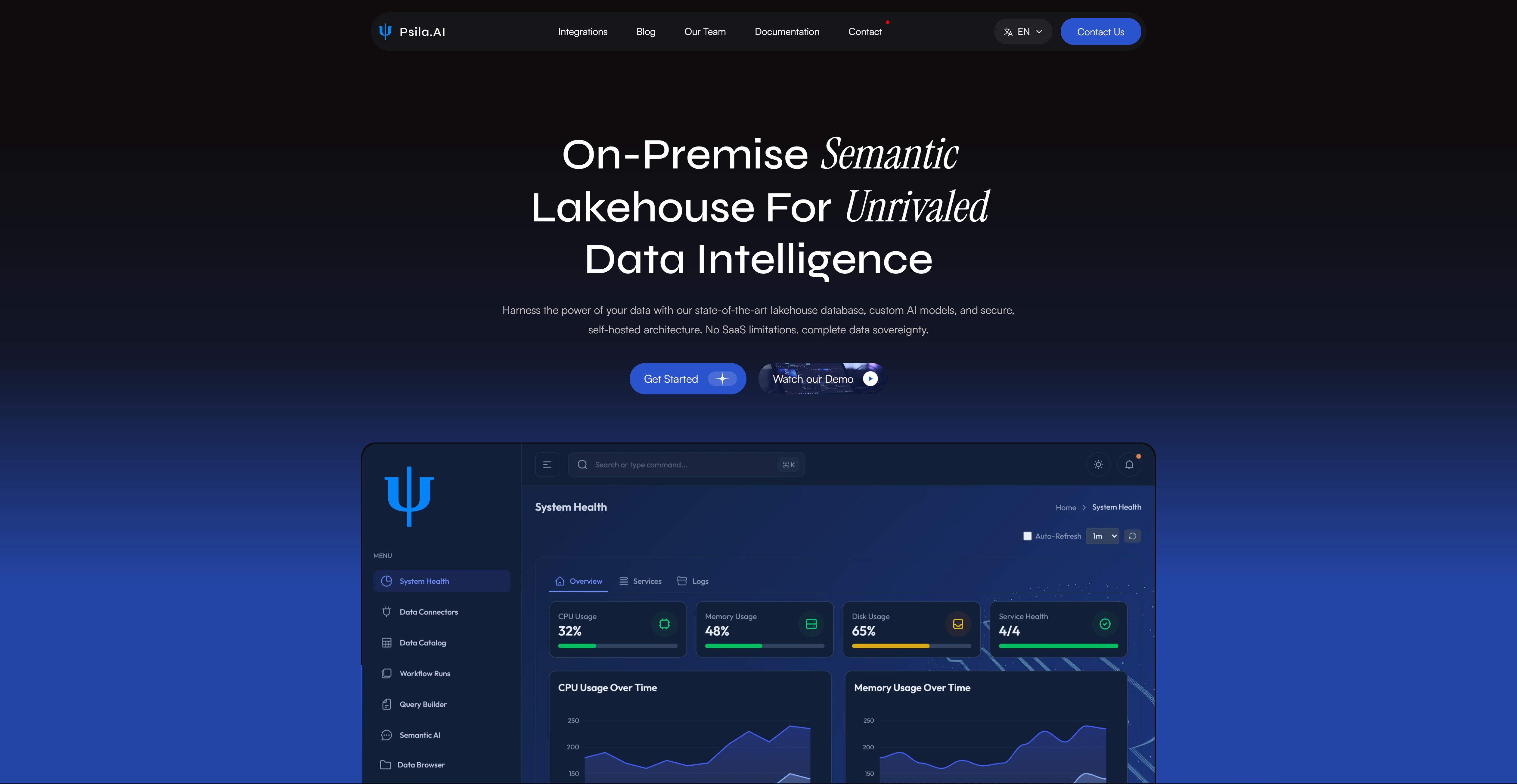Psila.AI - On-Premise Semantic Lakehouse